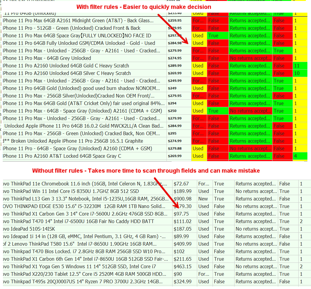 Custom Filter Rules - uBuyFirst